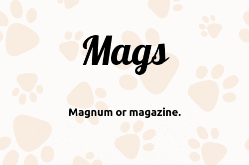 Mags 🐶 - Dog Name Meaning & Popularity | PupNames.com™